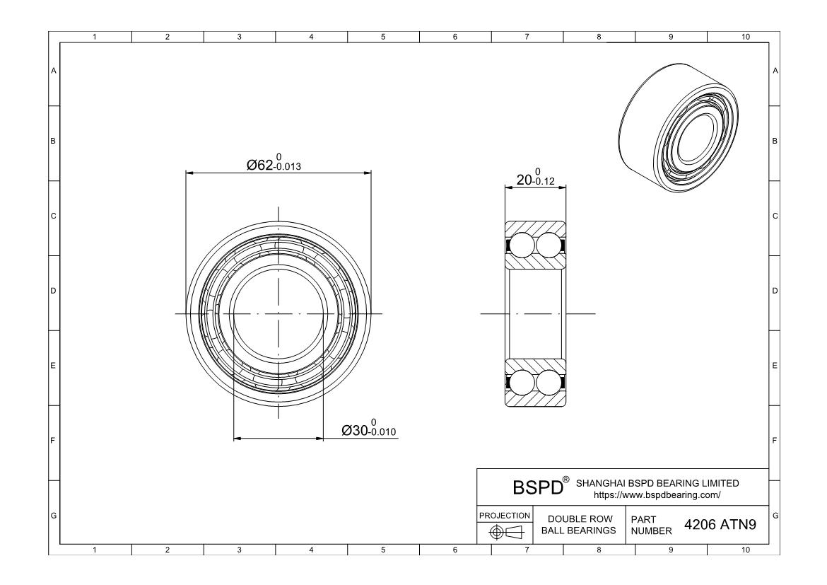 4206 ATN9 Deep Groove Ball Bearings | BSPD Bearing Manufacturing