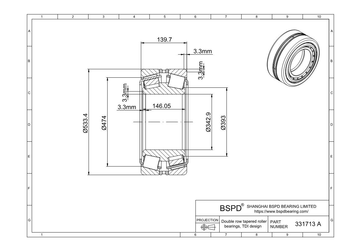 331713 A Double row tapered roller bearings& TDI design | BSPD Bearing ...
