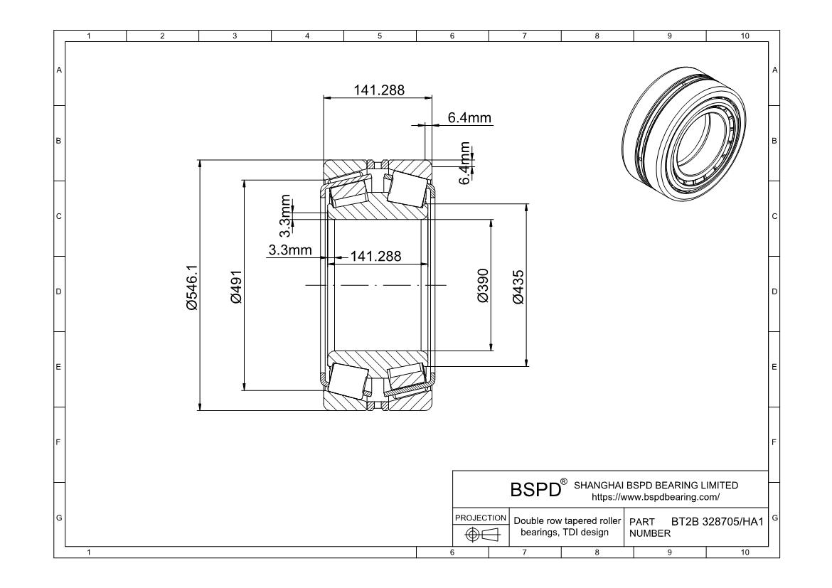 BT2B 328705/HA1 Double row tapered roller bearings& TDI design | BSPD ...