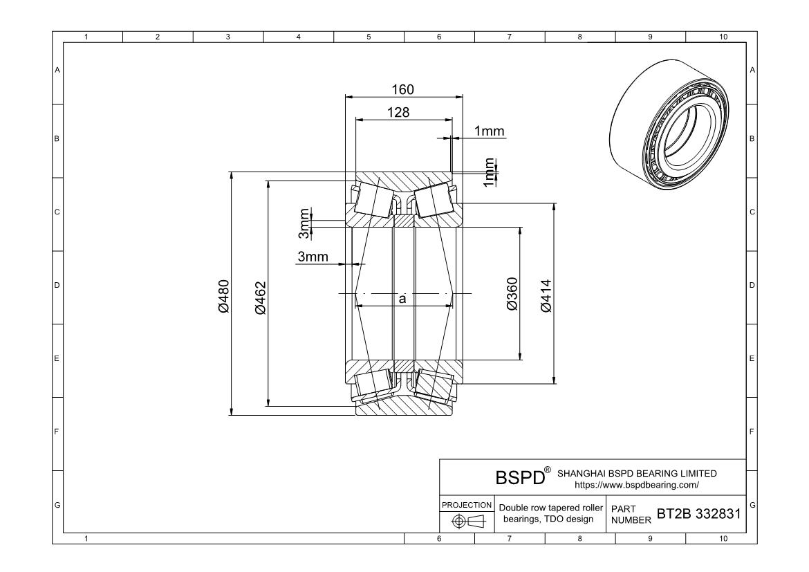 BT2B 332831 Double row tapered roller bearings& TDO design | BSPD ...